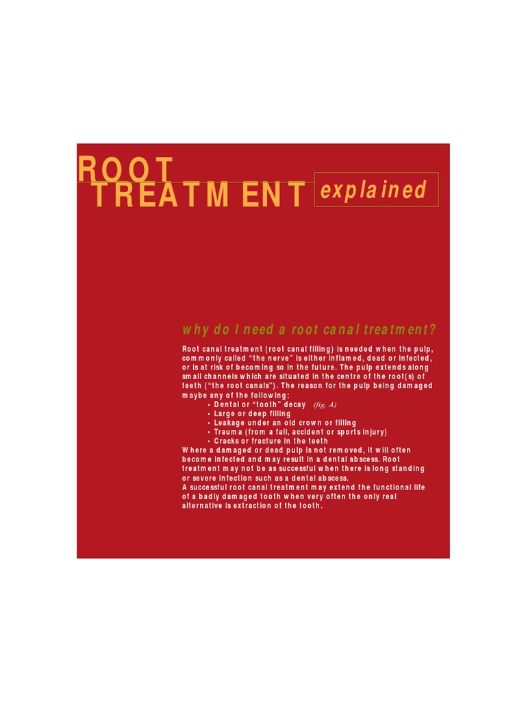 RCT Advice | PDF | Dentistry Branches | Diseases And Disorders