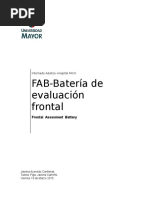 FAB Test Evaluacion Frontal | PDF | Cognición | Prueba / examen