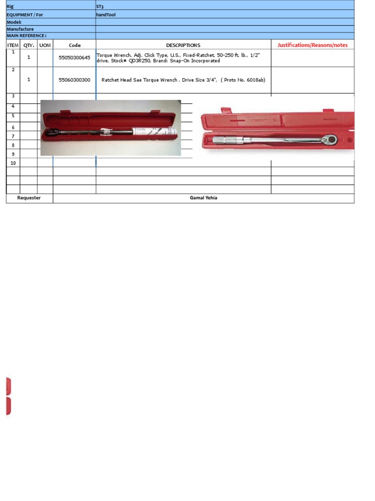 Item Qty. Uom Code Descriptions 1 1 2 1 3 4 5 6 7 8 9 10 | PDF