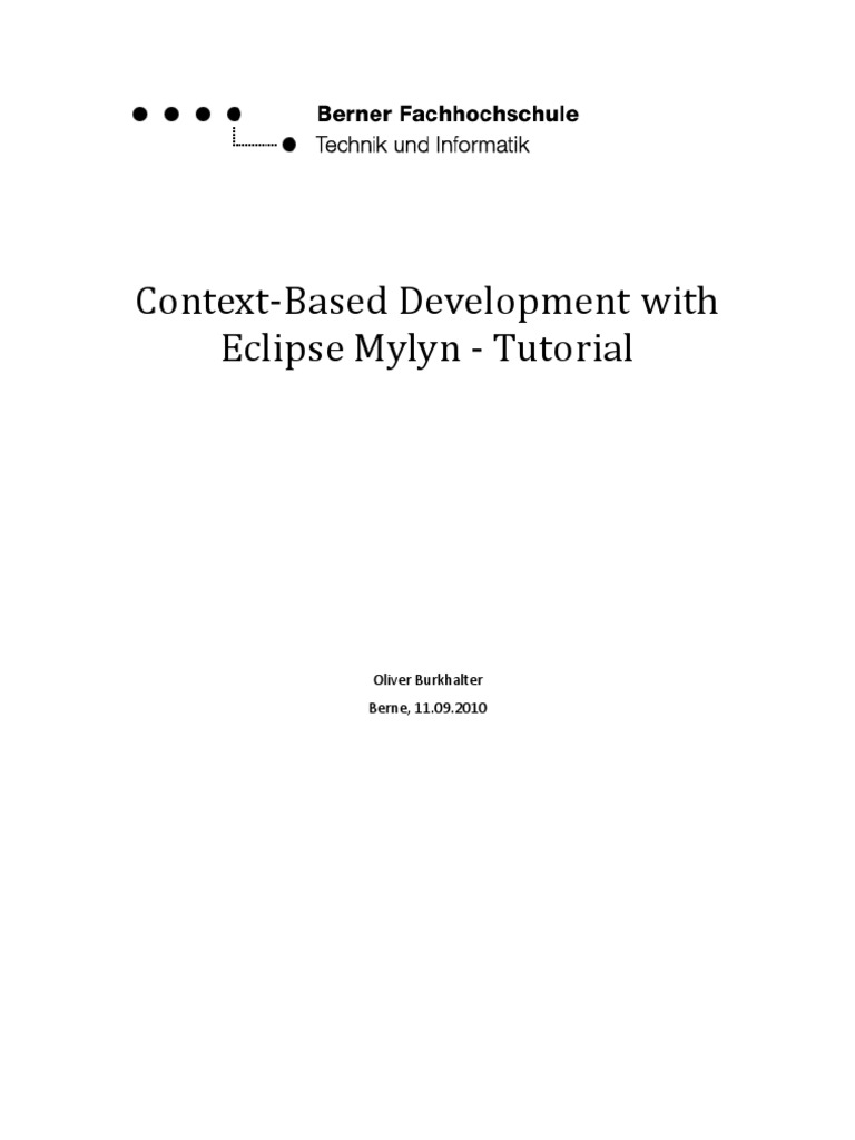 Eclipse Mylyn Tutorial en v1.3 20100911 | PDF | Eclipse (Software) | Version Control