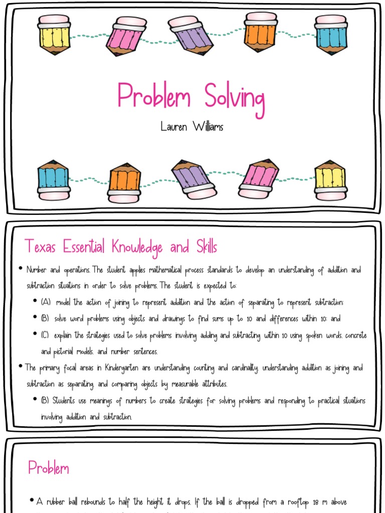 Problem Solving | PDF | Subtraction | Educational Psychology
