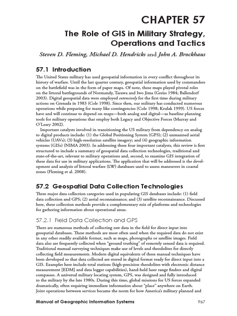 The Role of GIS in Military Strategy, Operations and Tactics | PDF ...