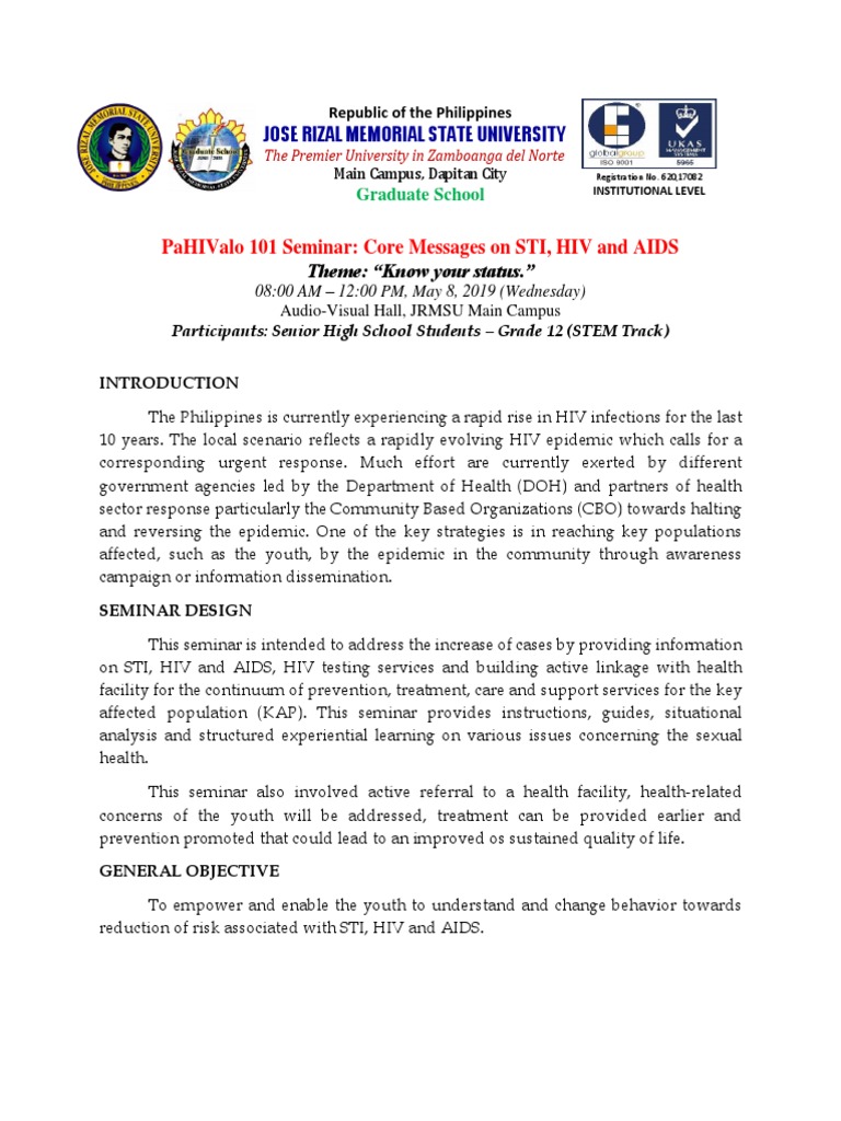 HIV Seminar Primer and Session Plan | PDF | Safe Sex | Sexually ...