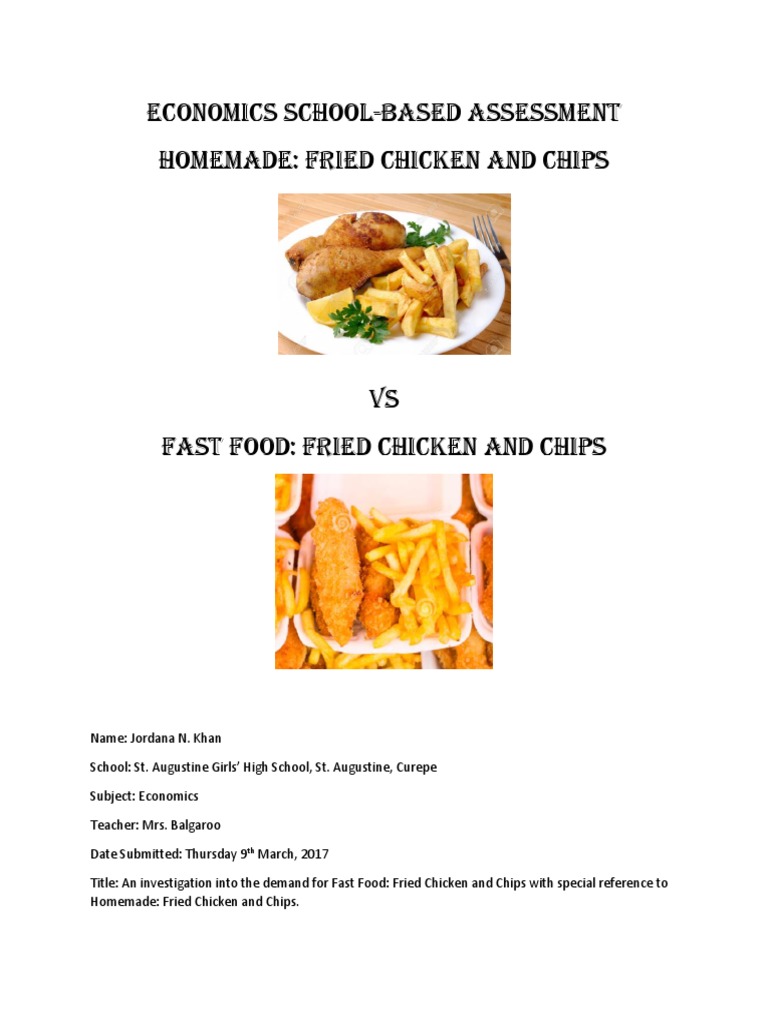 Homemade vs Fast Food: Fried Chicken Analysis | PDF | Fast Food | Demand