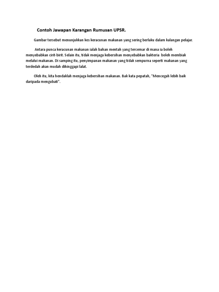 contoh rumusan karangan - Charles Peake