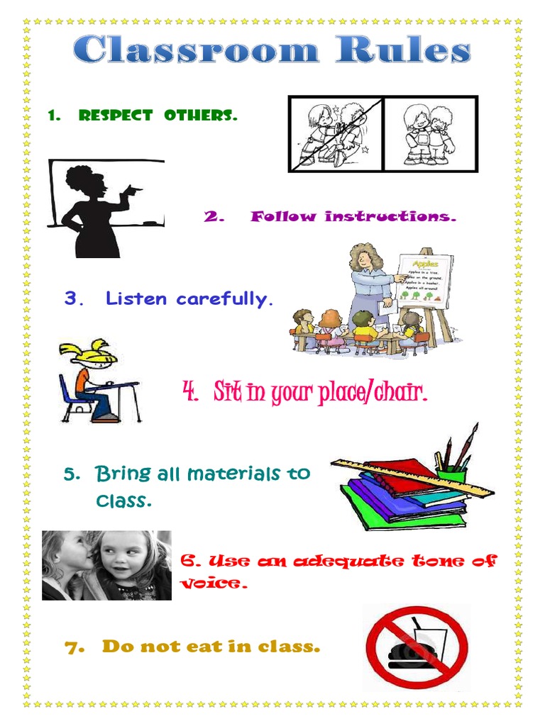 Classroom Rules | PDF | Language Arts & Discipline