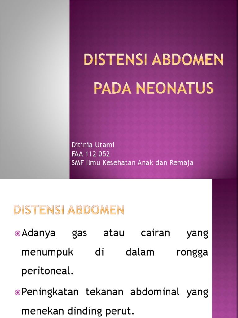 Penyebab dan Penanganan Distensi Abdomen | PDF | Kesehatan Holistik