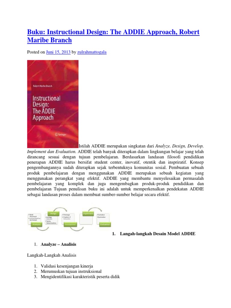 Buku DEsain Instruksional Addie | PDF | Karier & Perkembangan
