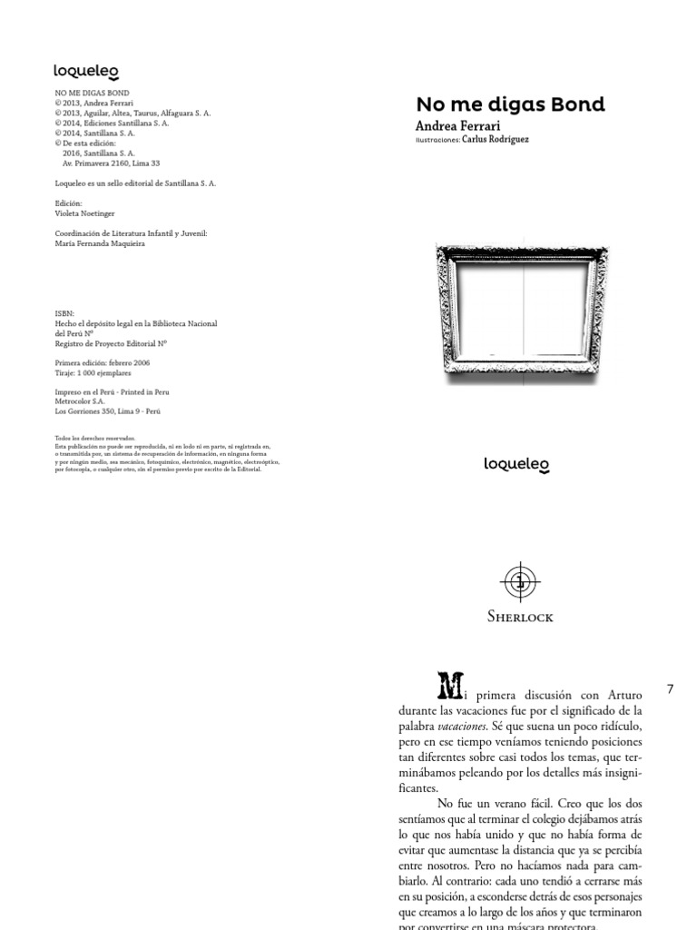 No Me Digas Bond Andrea Ferrari | PDF | Sherlock Holmes | Dr. Watson
