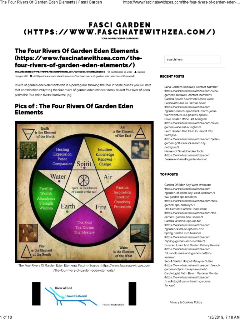 The Four Rivers of Garden Eden Elements - Fasci Garden | PDF