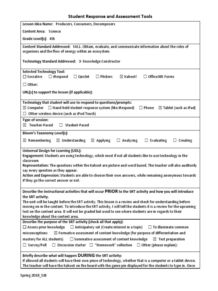 SRT Lesson | PDF | Educational Assessment | Change