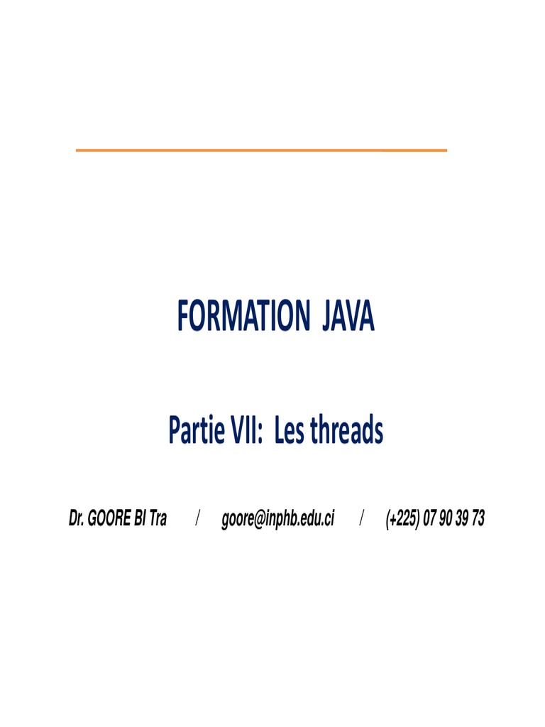 Gestion des Threads en Java | PDF | Thread (informatique) | Technologie de système d'exploitation