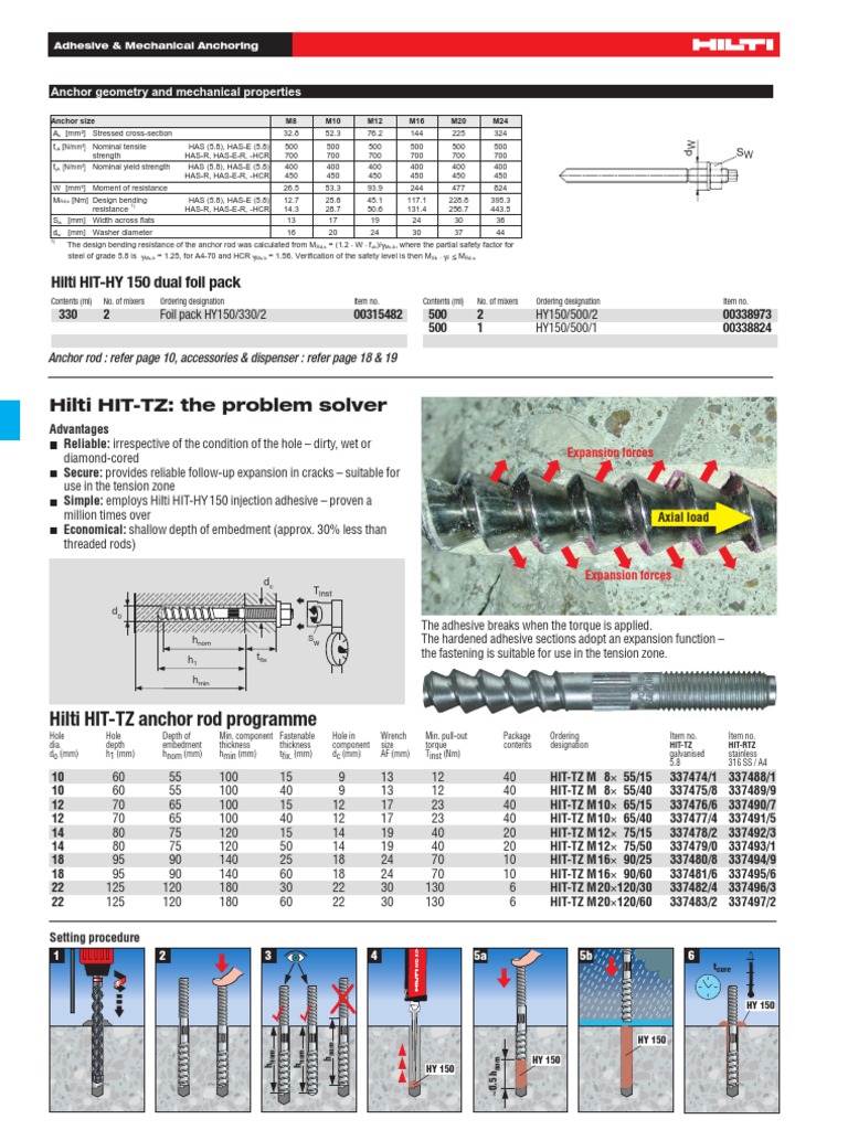 Hit-Hy150 2 | PDF | Materials | Building Materials