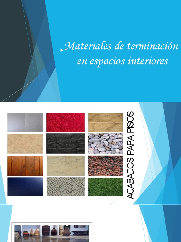 Materiales de Terminación | PDF | Diseño arquitectonico | Arquitectura