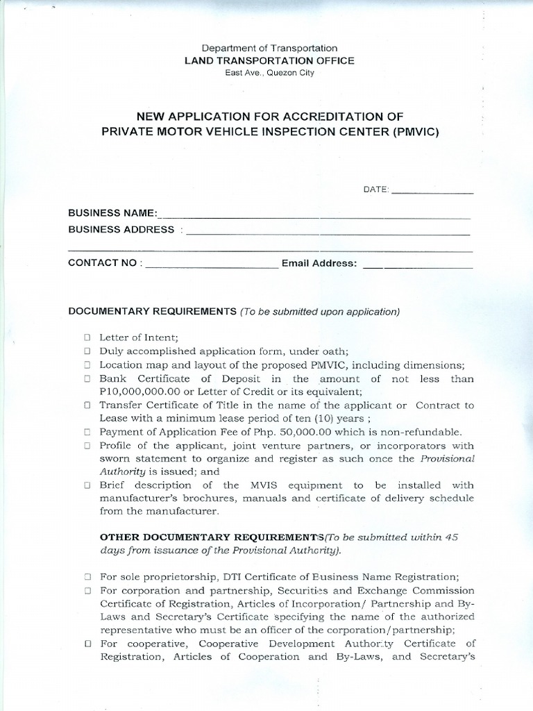 PMVIC Form PDF | PDF