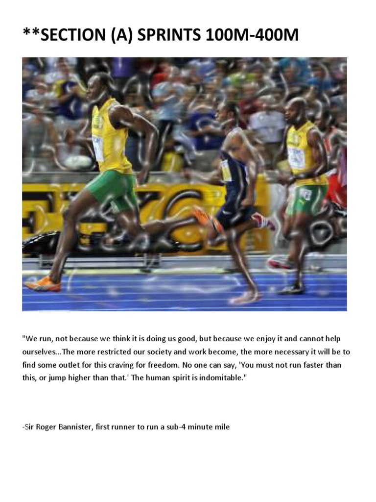 Short Sprints PDF | PDF | Track And Field | Weight Training