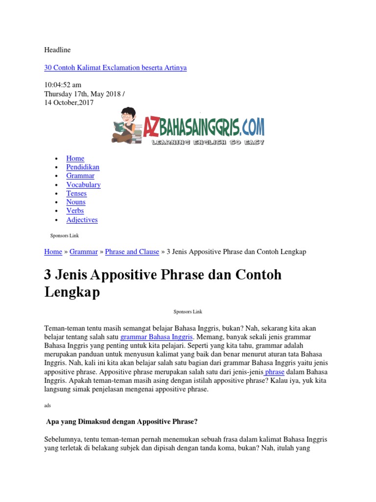 Materi Appositive | PDF