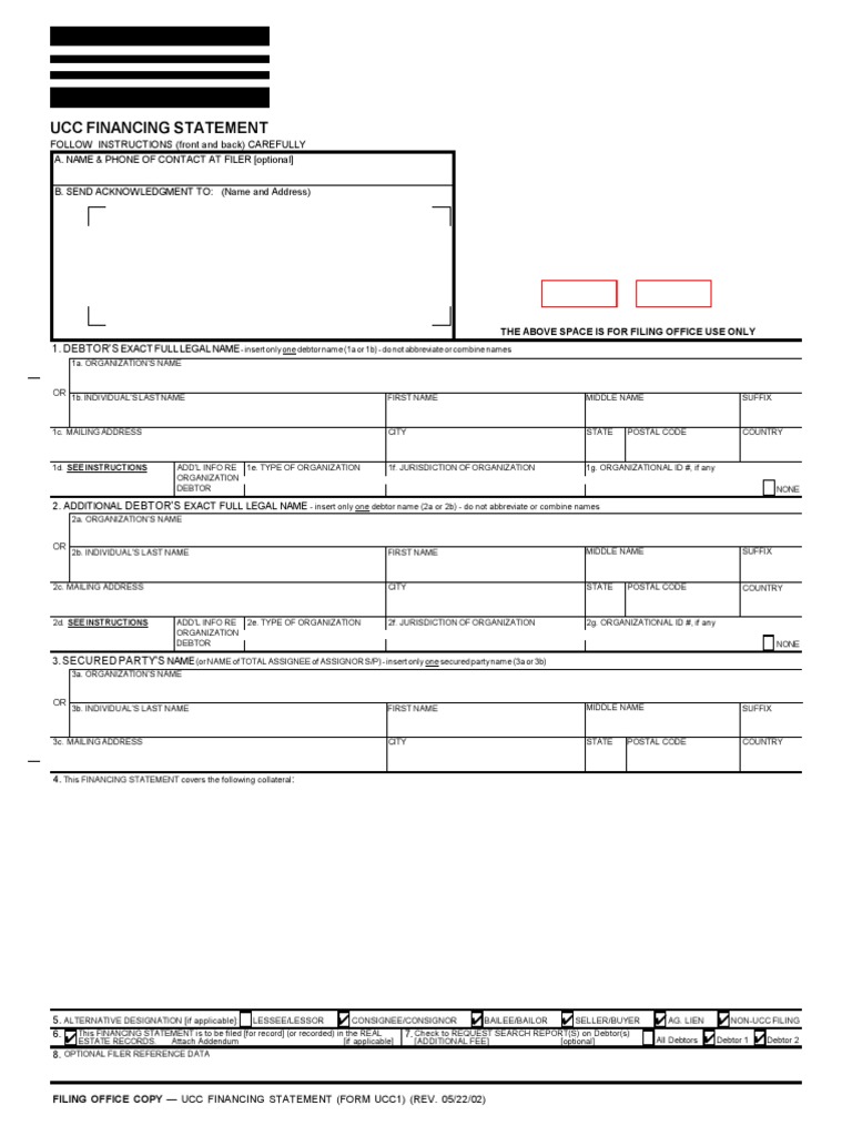 Ucc1 Form | PDF