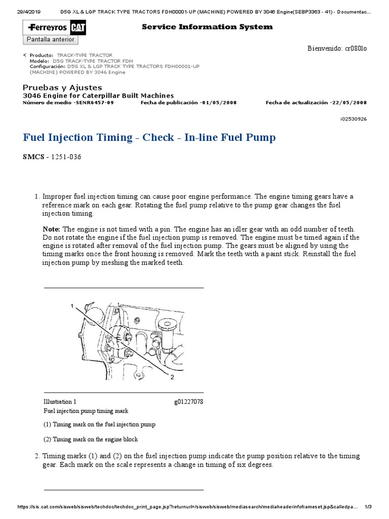 D5G XL & LGP TRACK TYPE TRACTORS FDH00001-UP (MACHINE) POWERED BY 3046 ...