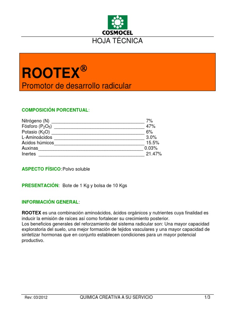 Rootex HT | PDF | Riego | Agricultura