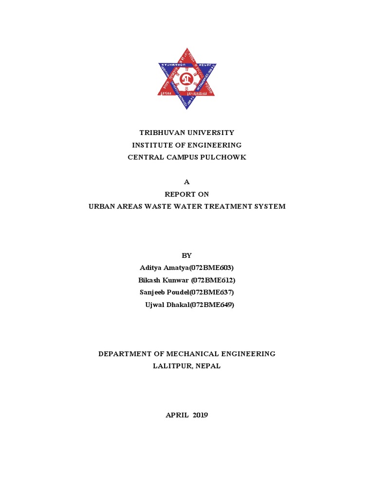 Waste Water Treatment Pdf Sewage Treatment Wastewater