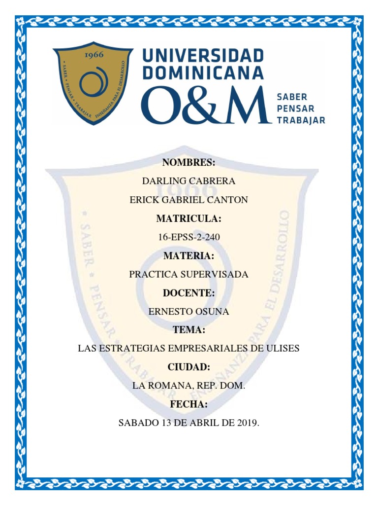 Hoja de Presentación OYM 2019 | PDF