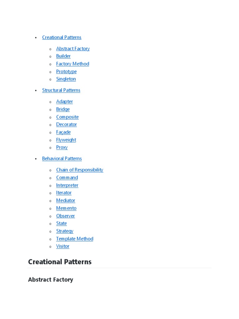 Creational Patterns: Abstract Factory | PDF