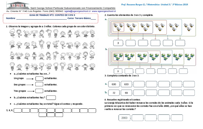 Guia Conteo 3 en 3 | PDF
