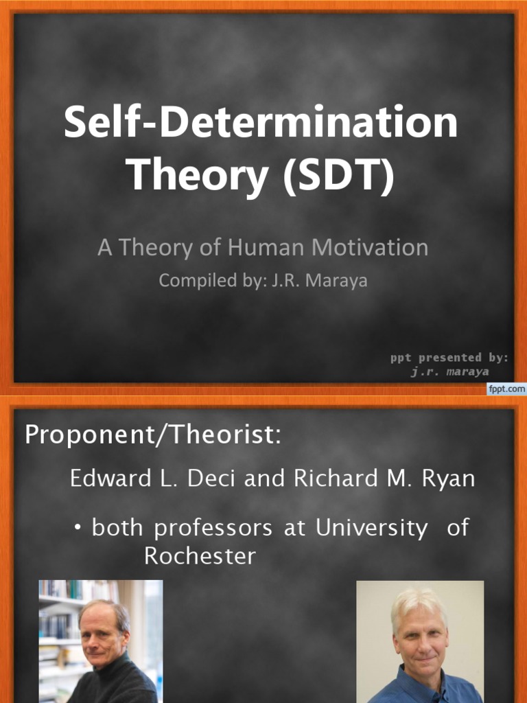 Self-Determination Theory (SDT) : A Theory of Human Motivation ...