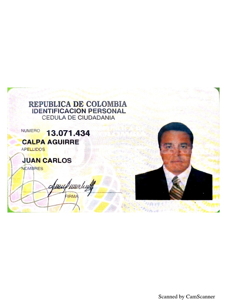Cedula Juan Carlos | PDF