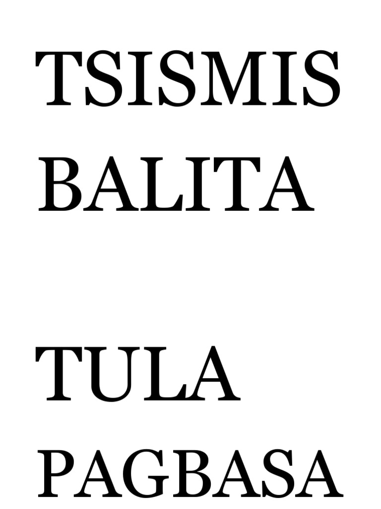 TSISMIS | PDF