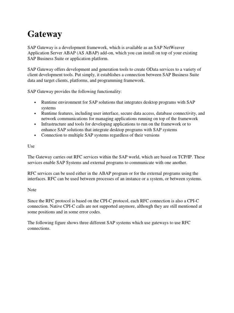 About SAP Gateway | PDF | Command Line Interface | Sap Se