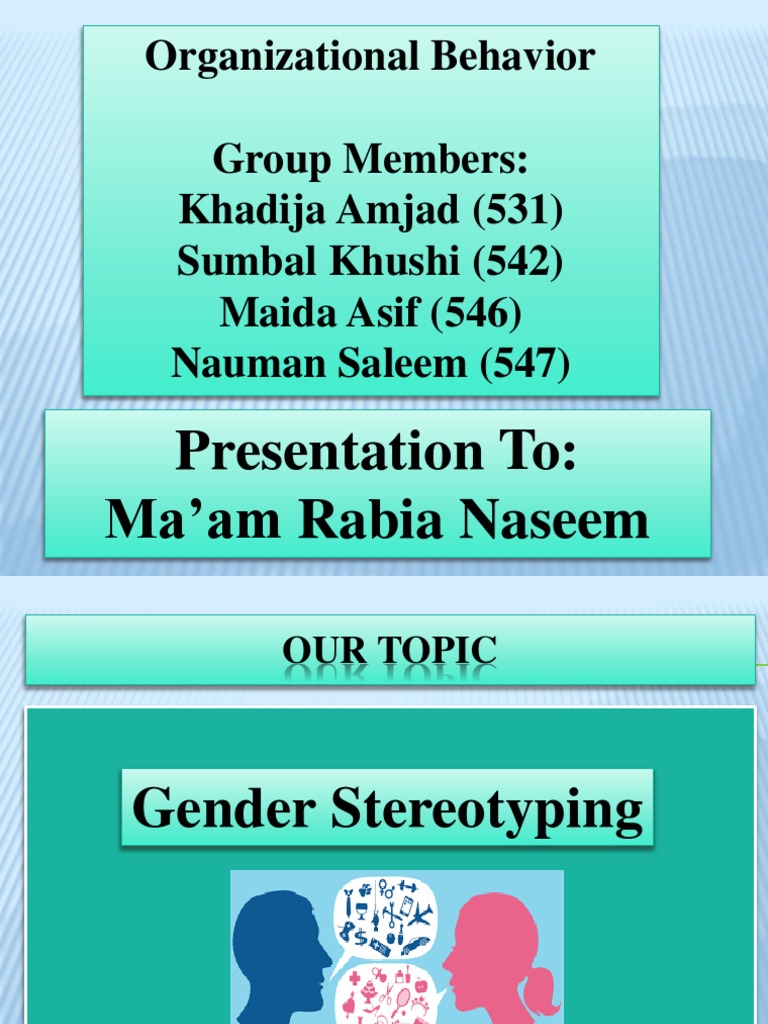 Overcoming Harmful Gender Stereotypes in the Workplace | PDF | Bias ...