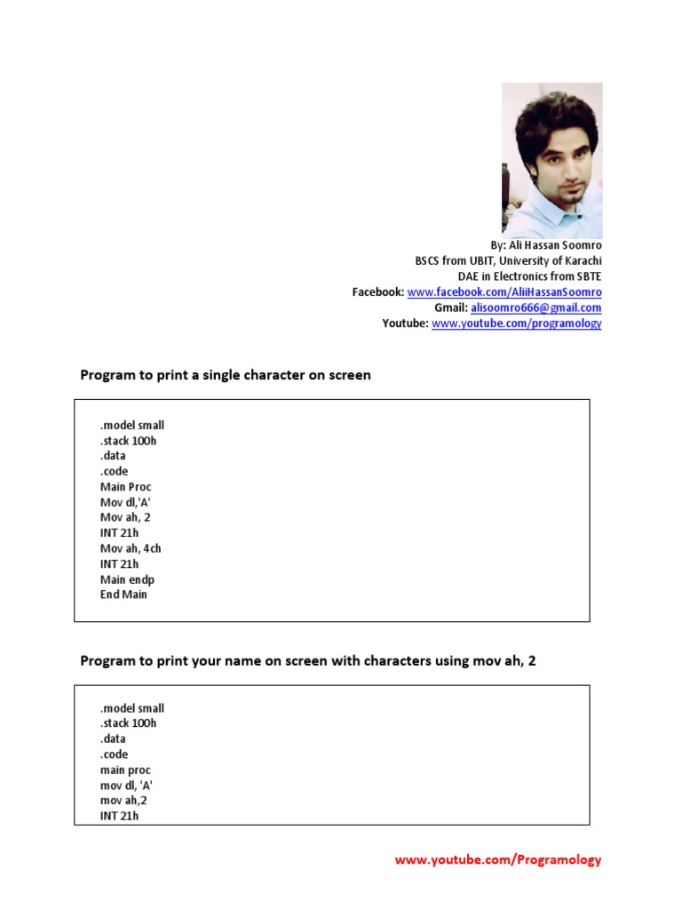 Assembly Programming Basics | PDF | Bit | Notation