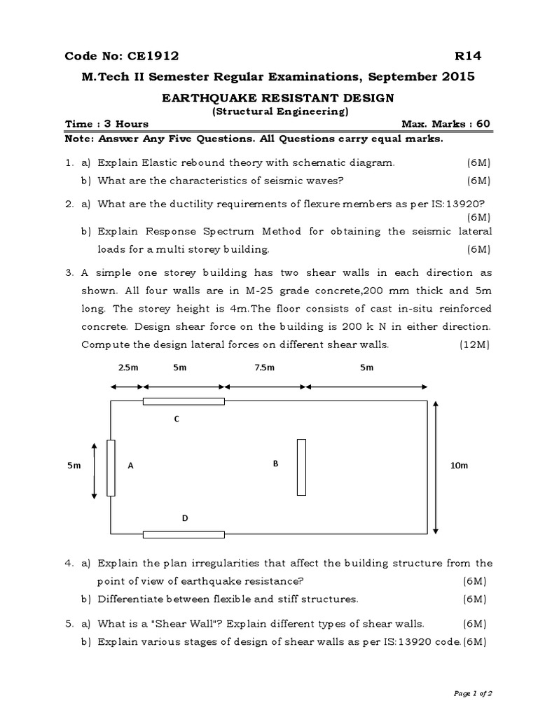 Earthquake Resistant Design - 16.09.15 | PDF | Engineering | Solid ...