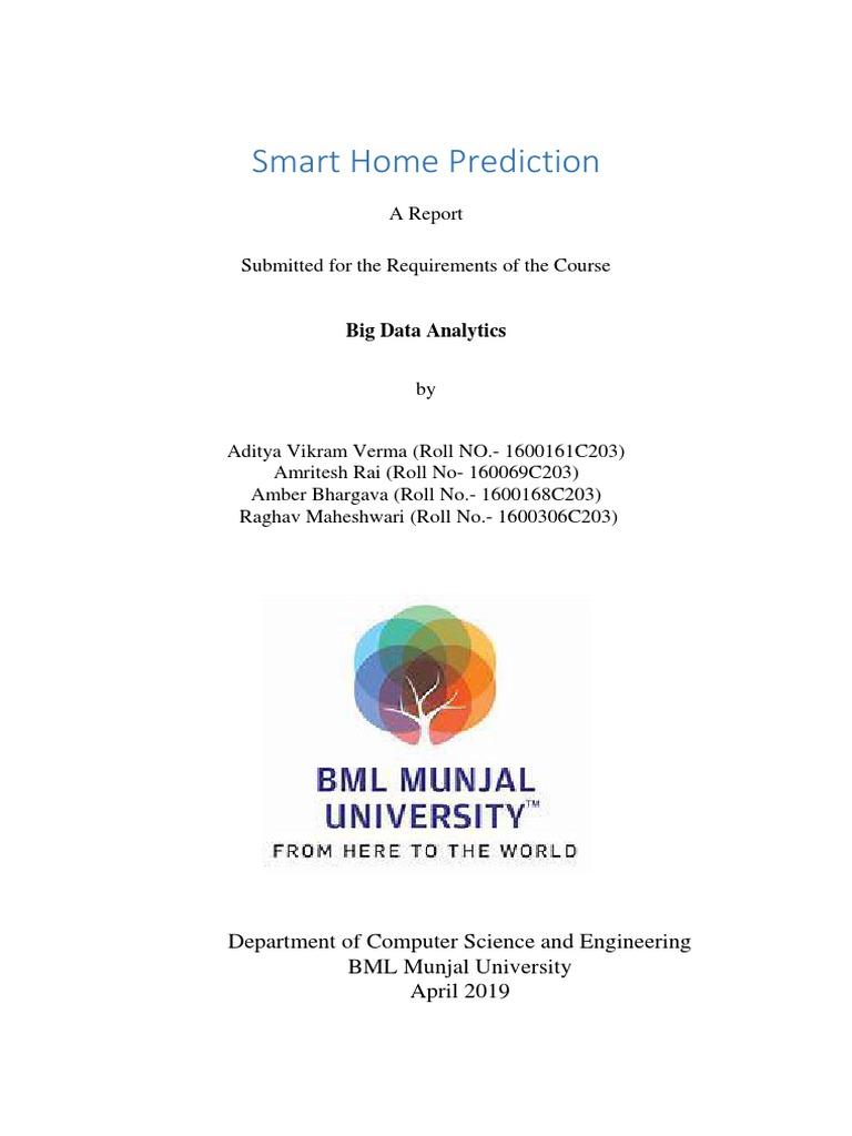 BDA Report Smart Home Prediction | PDF | Data Analysis | Areas Of Computer Science