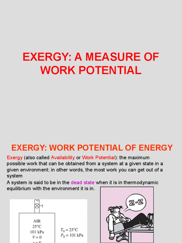 Exergy: Measure of Work Potential | PDF | Exergy | Heat