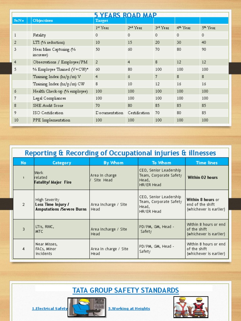 5 Years Road Map: Objectives Target | PDF | Safety | Prevention