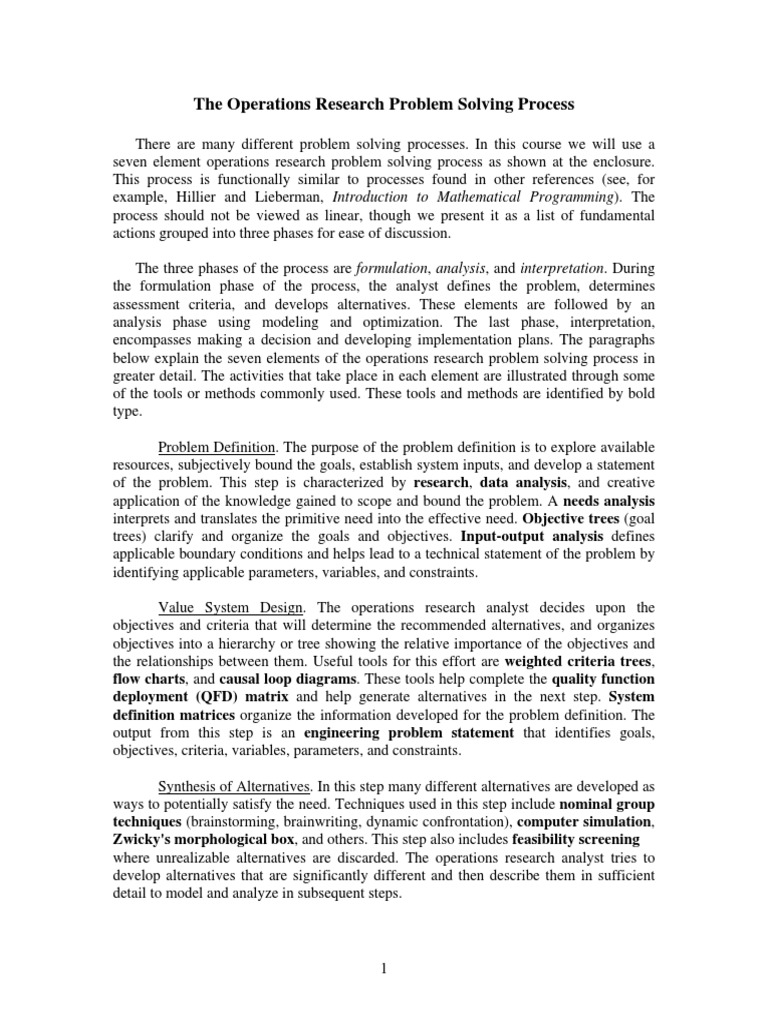 Problem Solving Process | PDF | Mathematical Optimization | Data Analysis