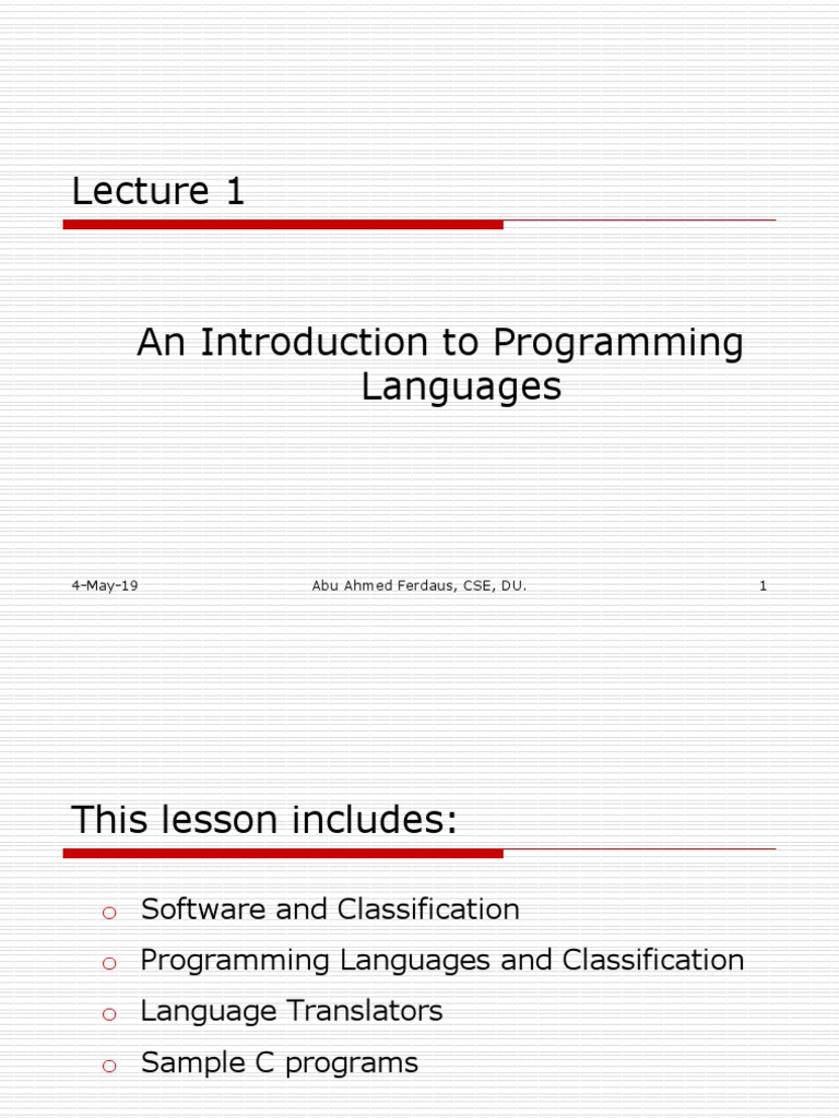 DM - An Introduction To Programming Languages | PDF | Computer Program ...