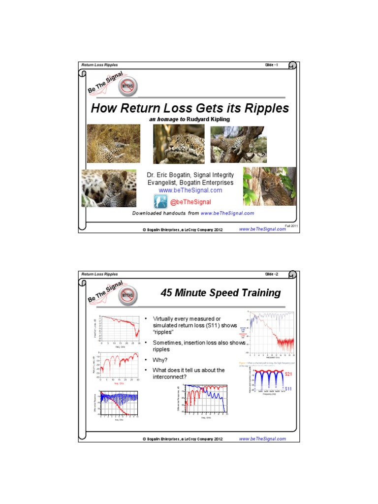 PPT-302 How Return Loss Gets Its Ripples | PDF | Wireless | Radio