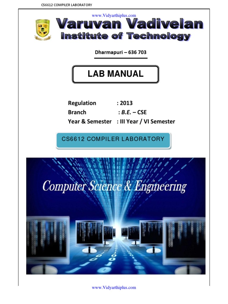 Compiler Laboratory | PDF | Software Development | Computer Science