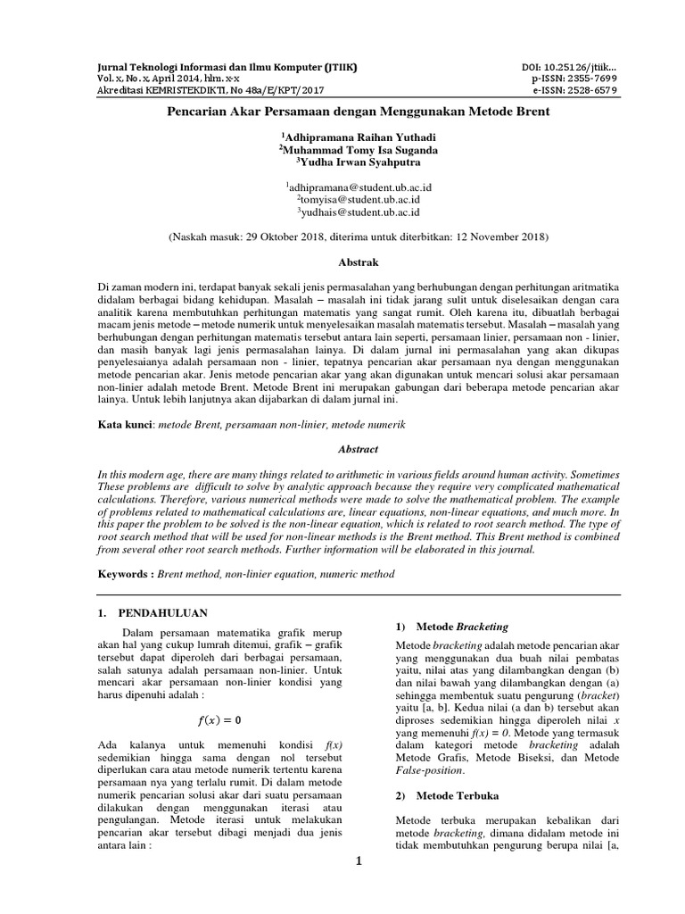 Case Study 2 Metode Brent | PDF