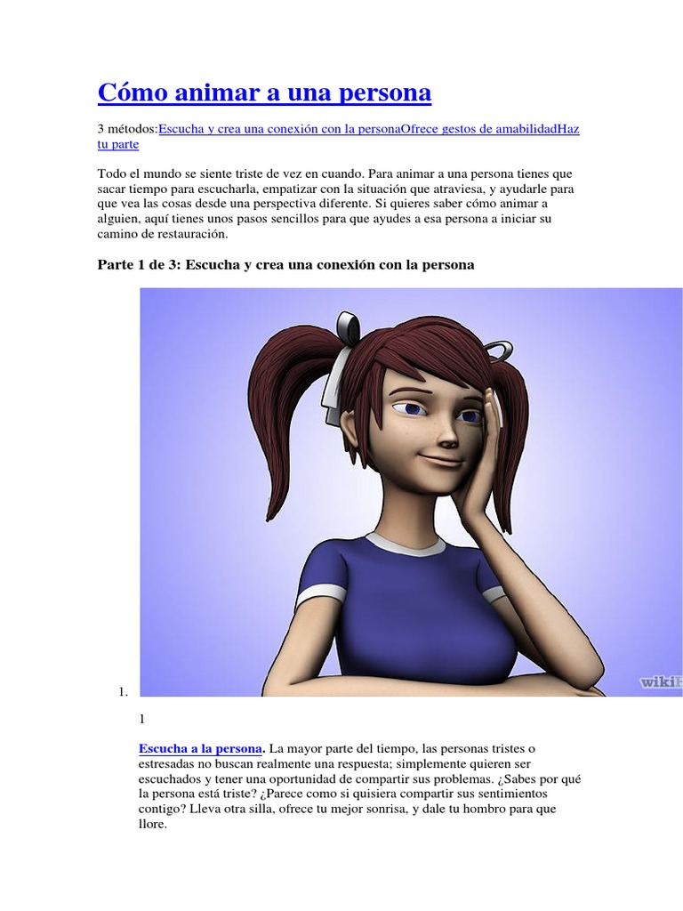 Cómo Animar A Una Persona | PDF | Chistes | Depresión (estado de ánimo)