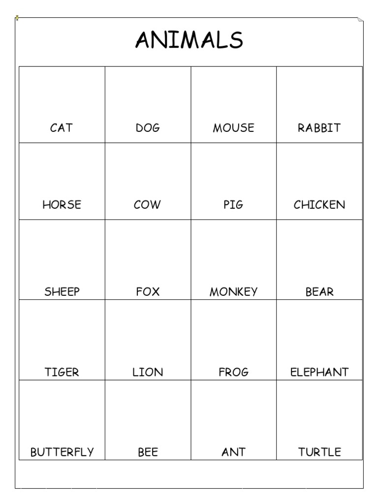 Common Animals List and Facts | PDF