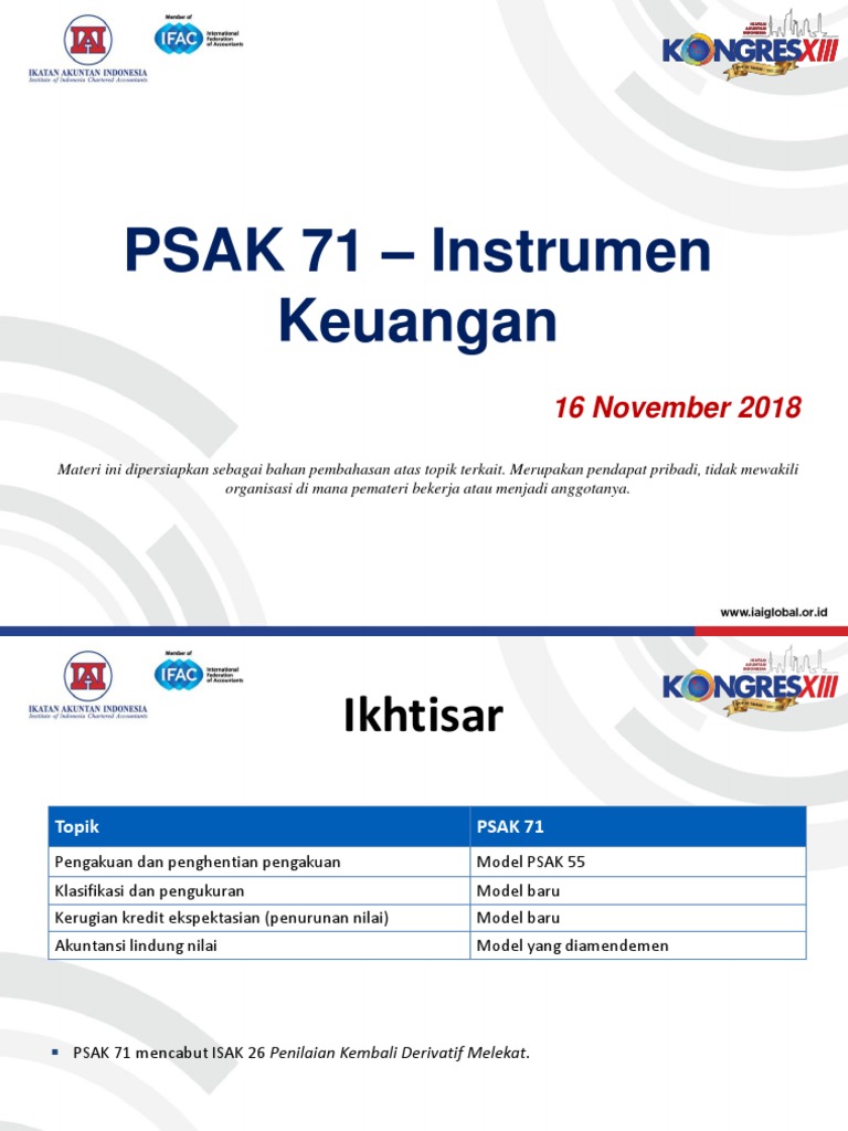 PSAK 71 Instrumen Keuangan | PDF