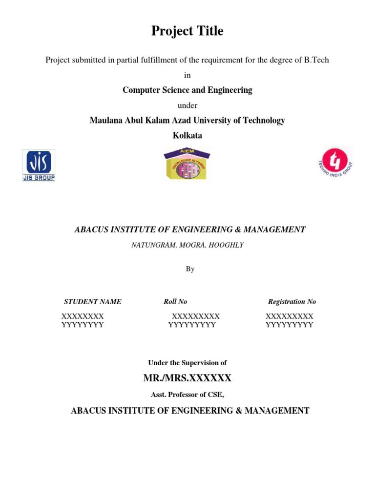 Project Title: Computer Science and Engineering | PDF | Academia ...