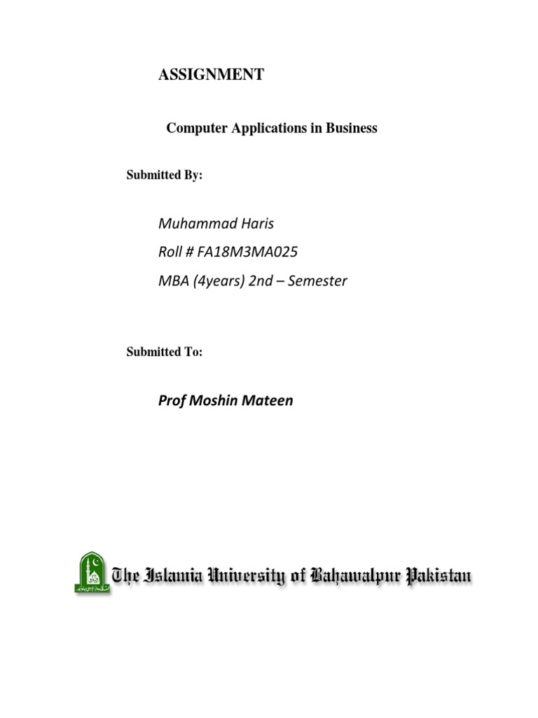 Computer Application in Business | PDF | Computer Network | Operating ...