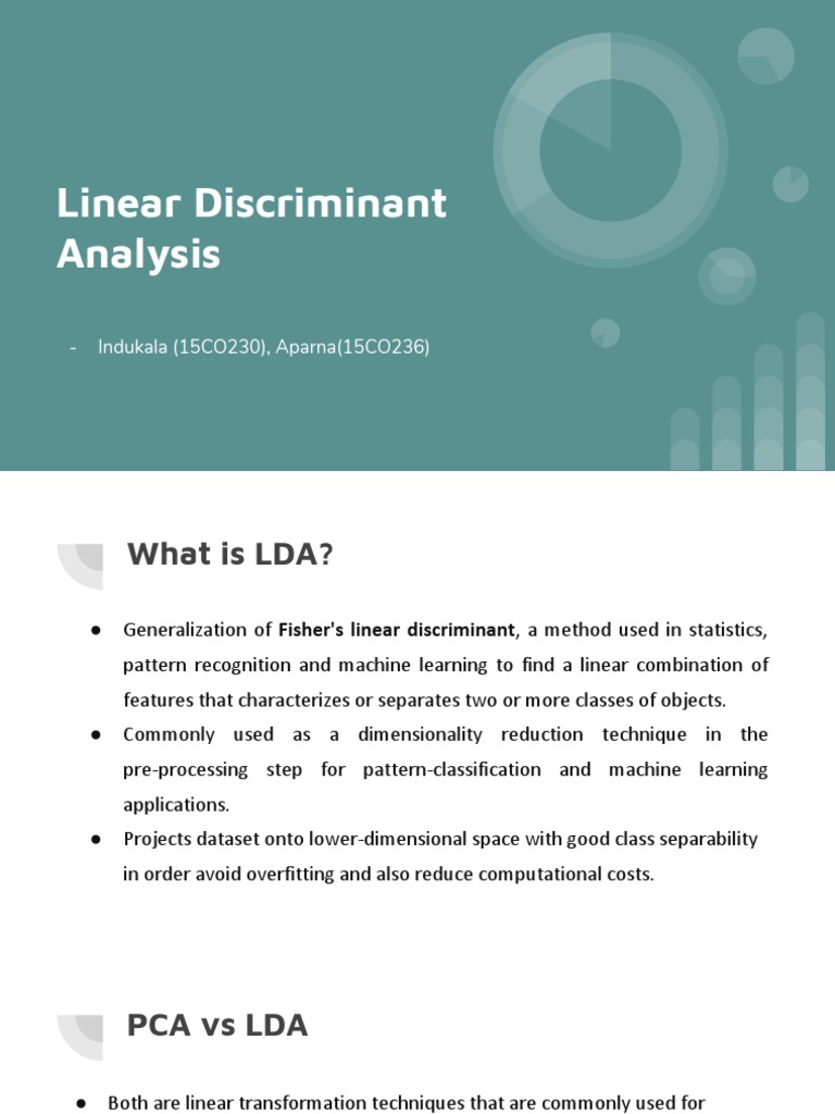 Linear Discriminant Analysis | PDF | Eigenvalues And Eigenvectors | Principal Component Analysis