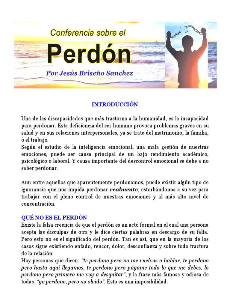 Conferencia Sobre El Perdon | PDF | Perdón | Sufrimiento